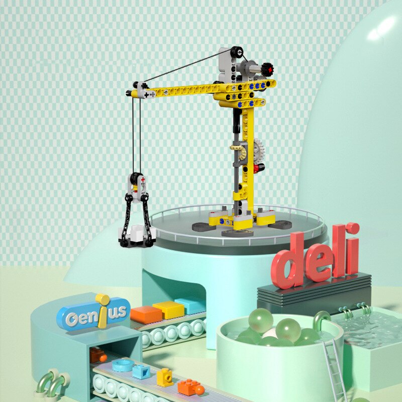 Set de constructie copii, Deli, ABS, 131 Piese, Multicolor - eMAG.ro