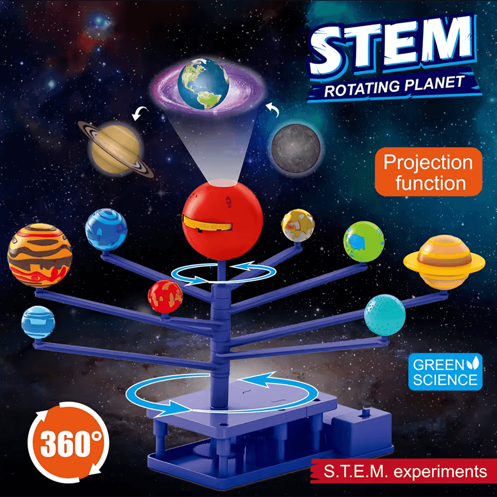 Joc educativ, Cu sistemul solar, Planete rotative si proiectie, 6 ...