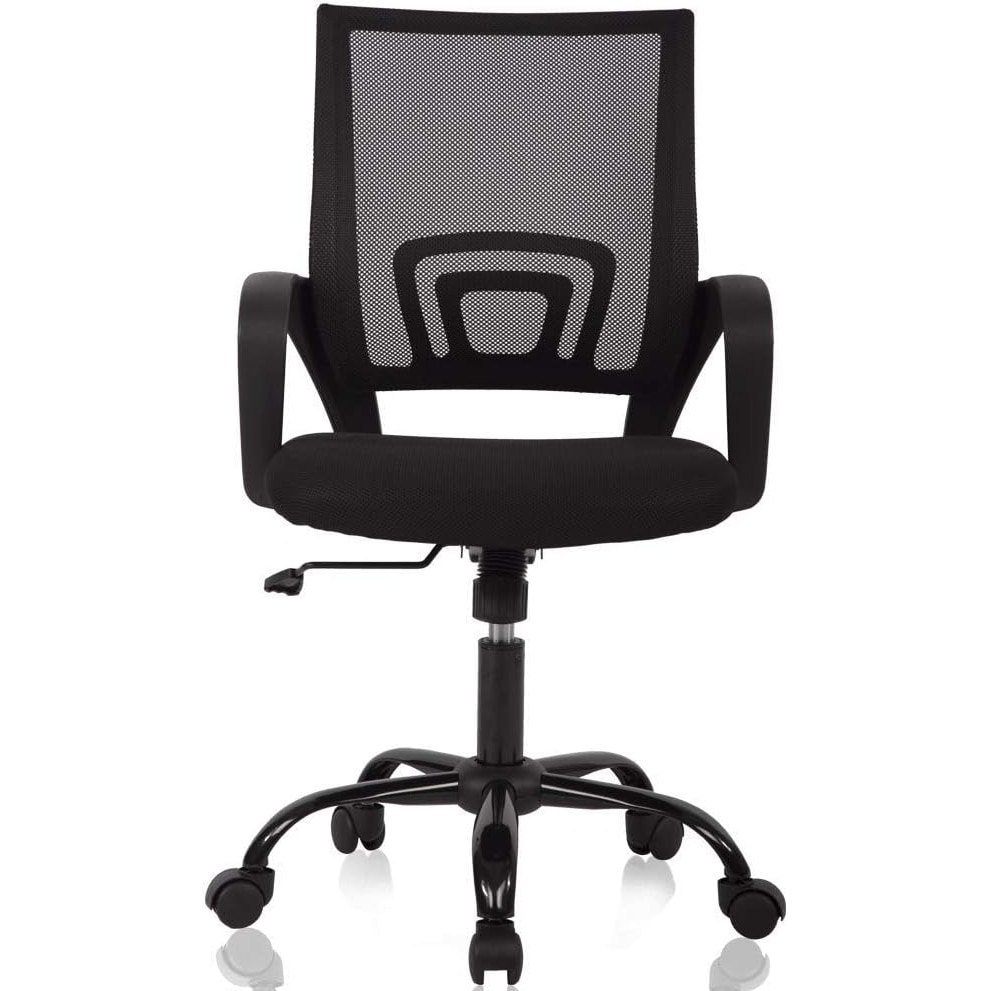 Scaun de birou Selly Negru, Textil, Pivotant, Reglabil pe inaltime ...