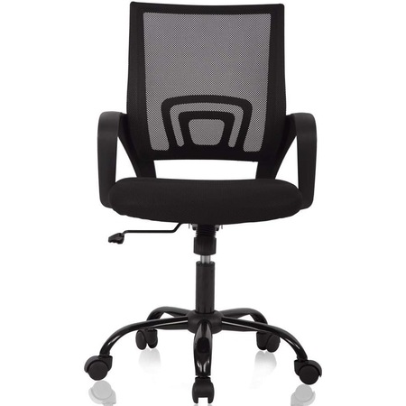 Scaun de birou Selly Negru, Textil, Pivotant, Reglabil pe inaltime ...