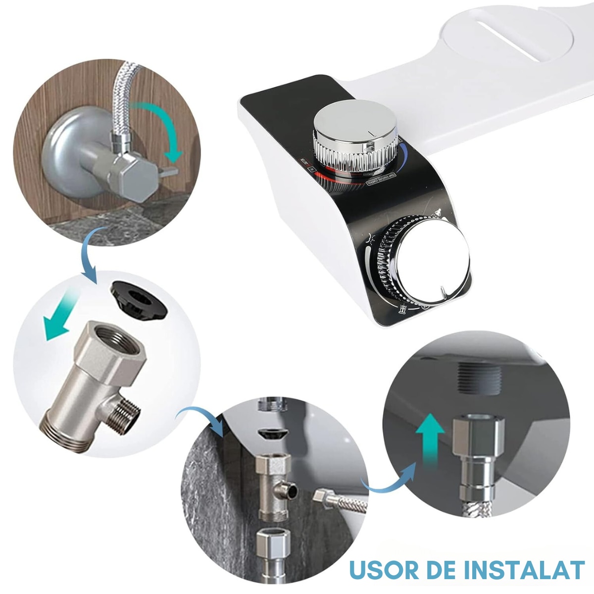 Bideu Non Electric Ultra Slim, Functie De Apa Calda Si Rece, Presiune ...