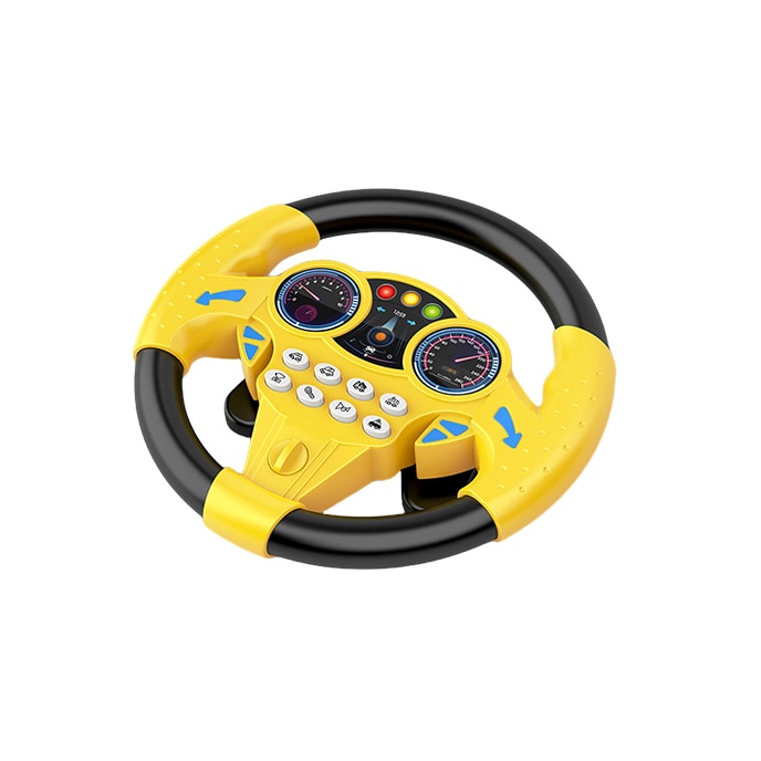 Volan de jucarie, BOMSTOM, rotire 360 grade, diverse sunete, lumini ...