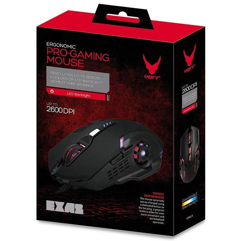 Mouse Gaming Varr EXA2, Optic, 2600 DPI Negru - eMAG.ro