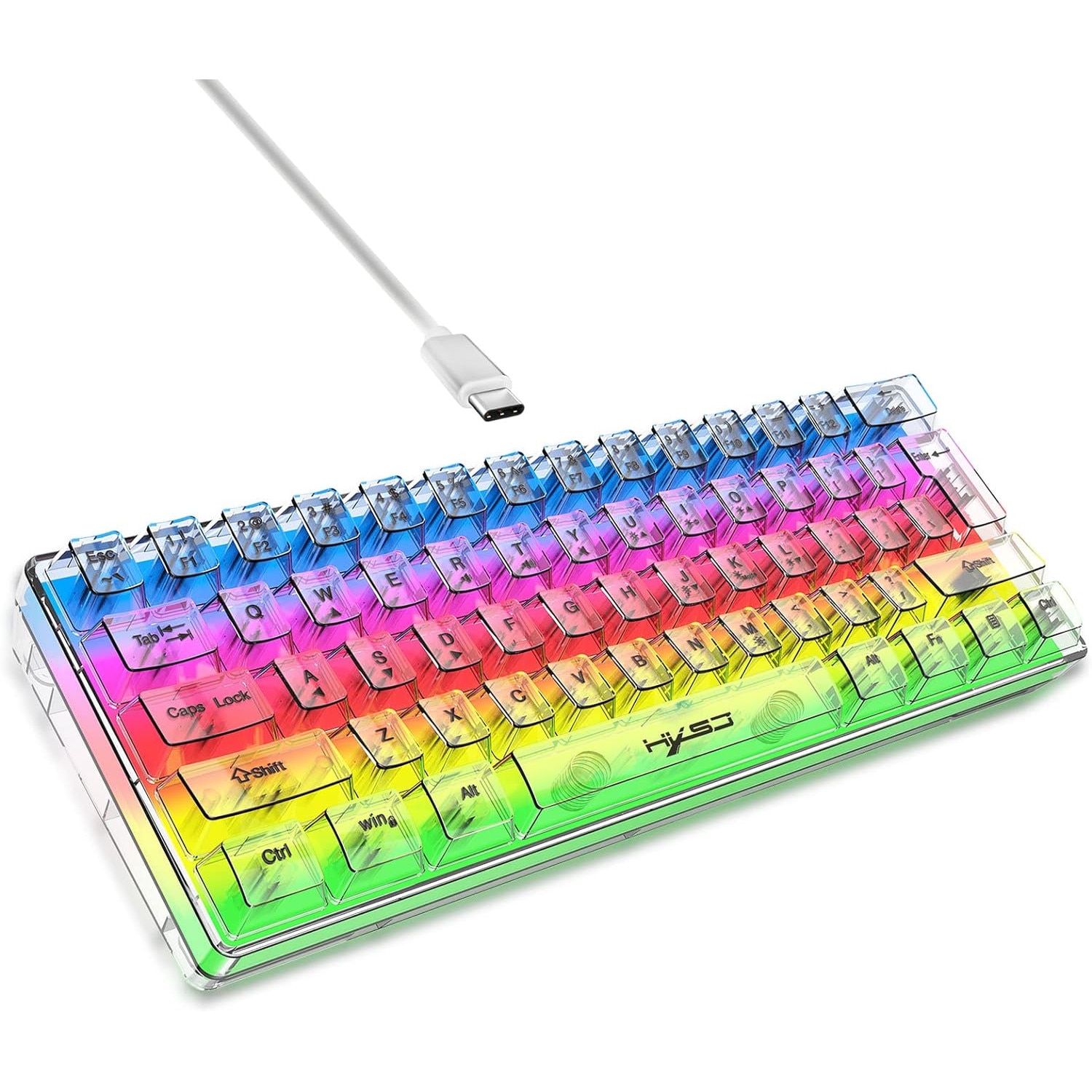 Tastatura mecanica gaming MOSMAOO®, Jooc cu 61 taste, negru, red ...