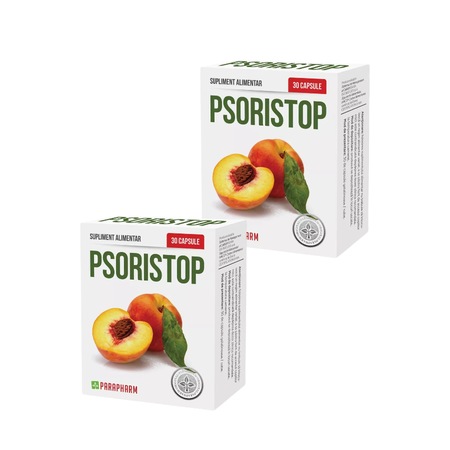 Pachet Psoristop, 30 capsule + 30 capsule, Parapharm - eMAG.ro