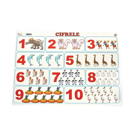 Plansa - Cifrele A4 din carton cu lacuire UV - eMAG.ro