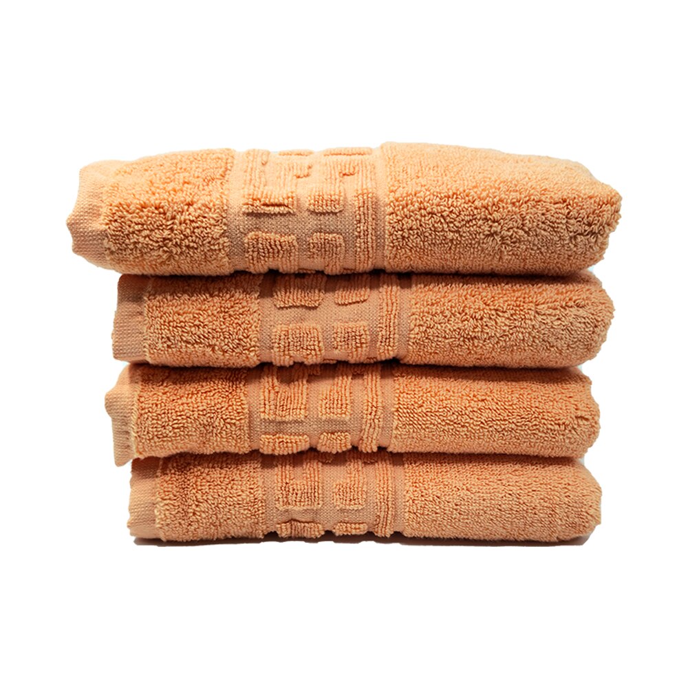 Set 4 Prosoape de baie, Greek border, 100% bumbac, 50 x 90 cm, Peach ...