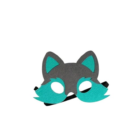 Masca lup, din fetru, multicolor, 14X20 cm - eMAG.ro