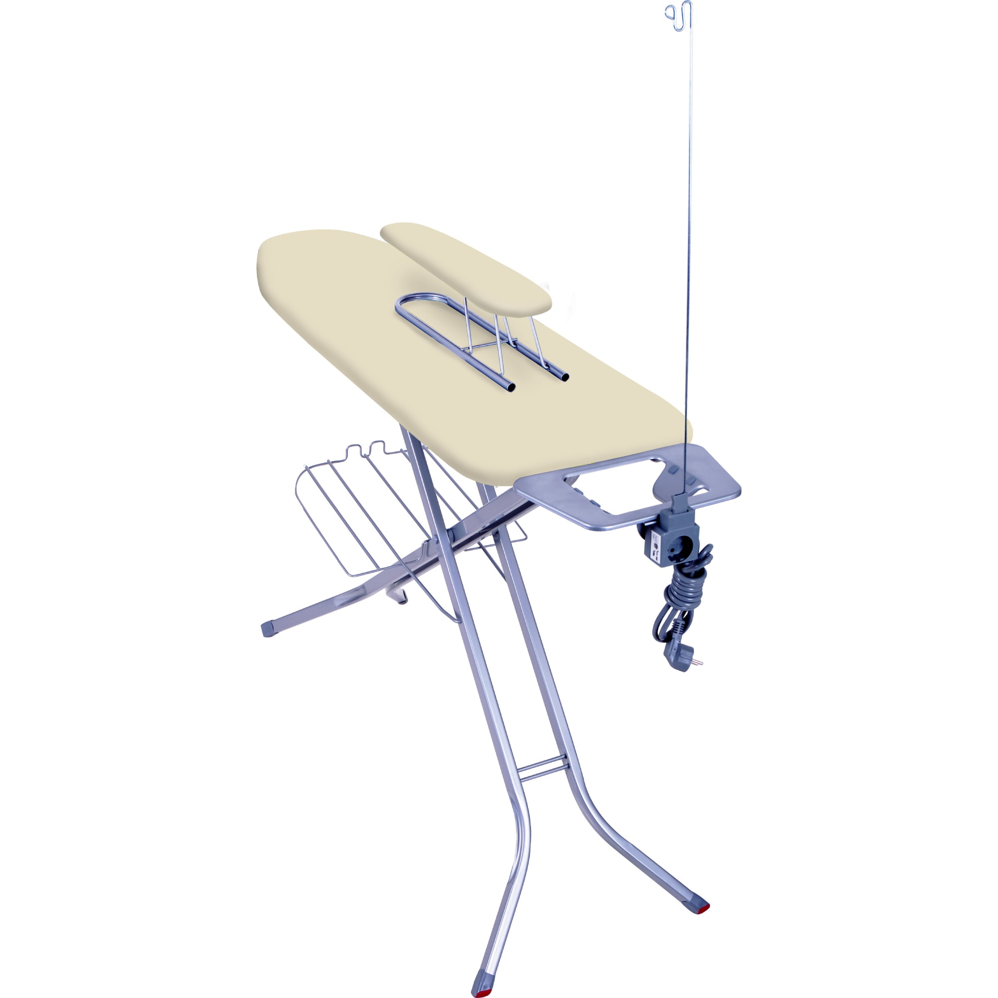 Masa de calcat EUROGOLD, 30738U Biege06 120 X 38 cm, cu manecar, suport ...