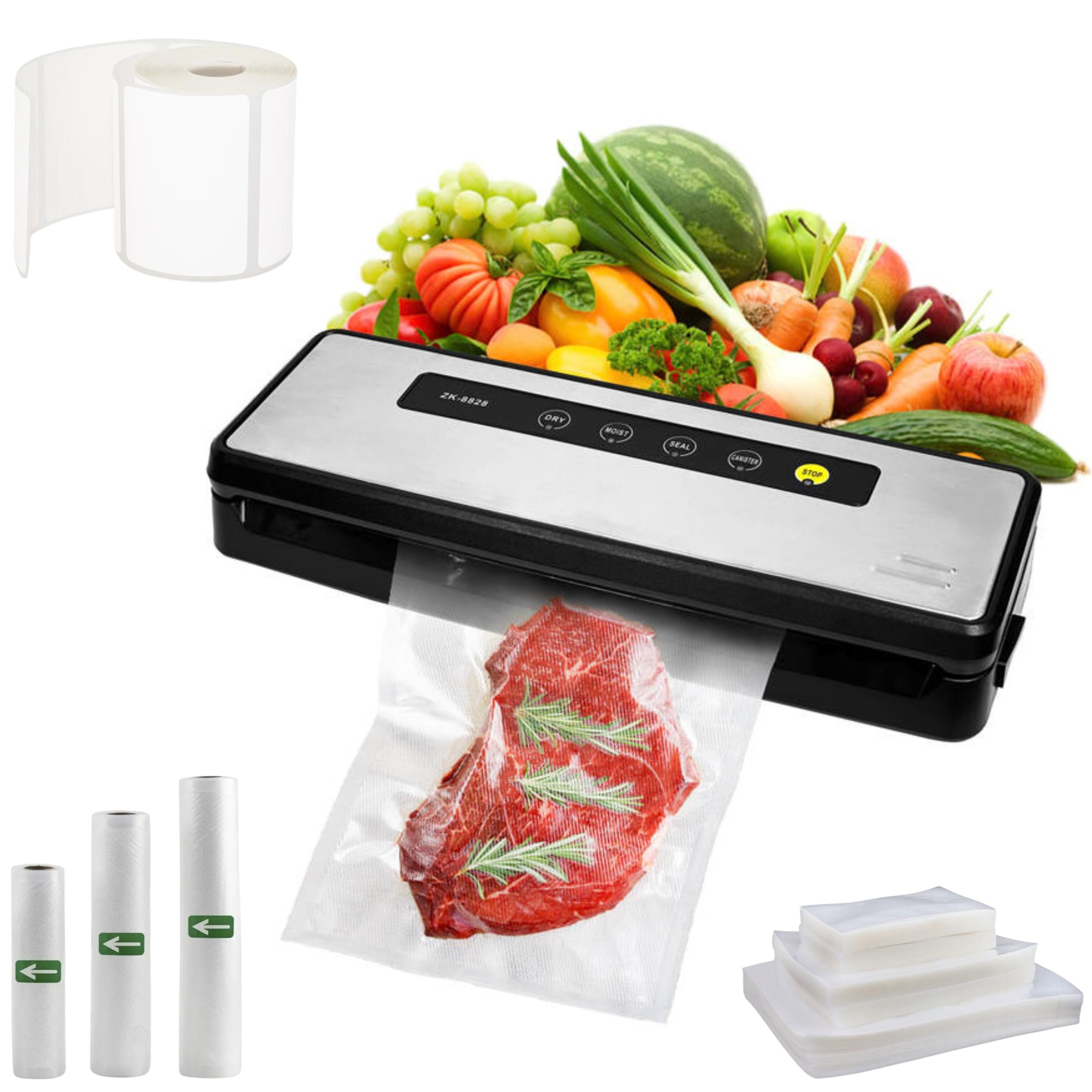 Set Aparat de Vidat si Sigilat Alimente Speedmile™, Otel Inoxidabil, 100W, 30 cm bara de Lipire ...