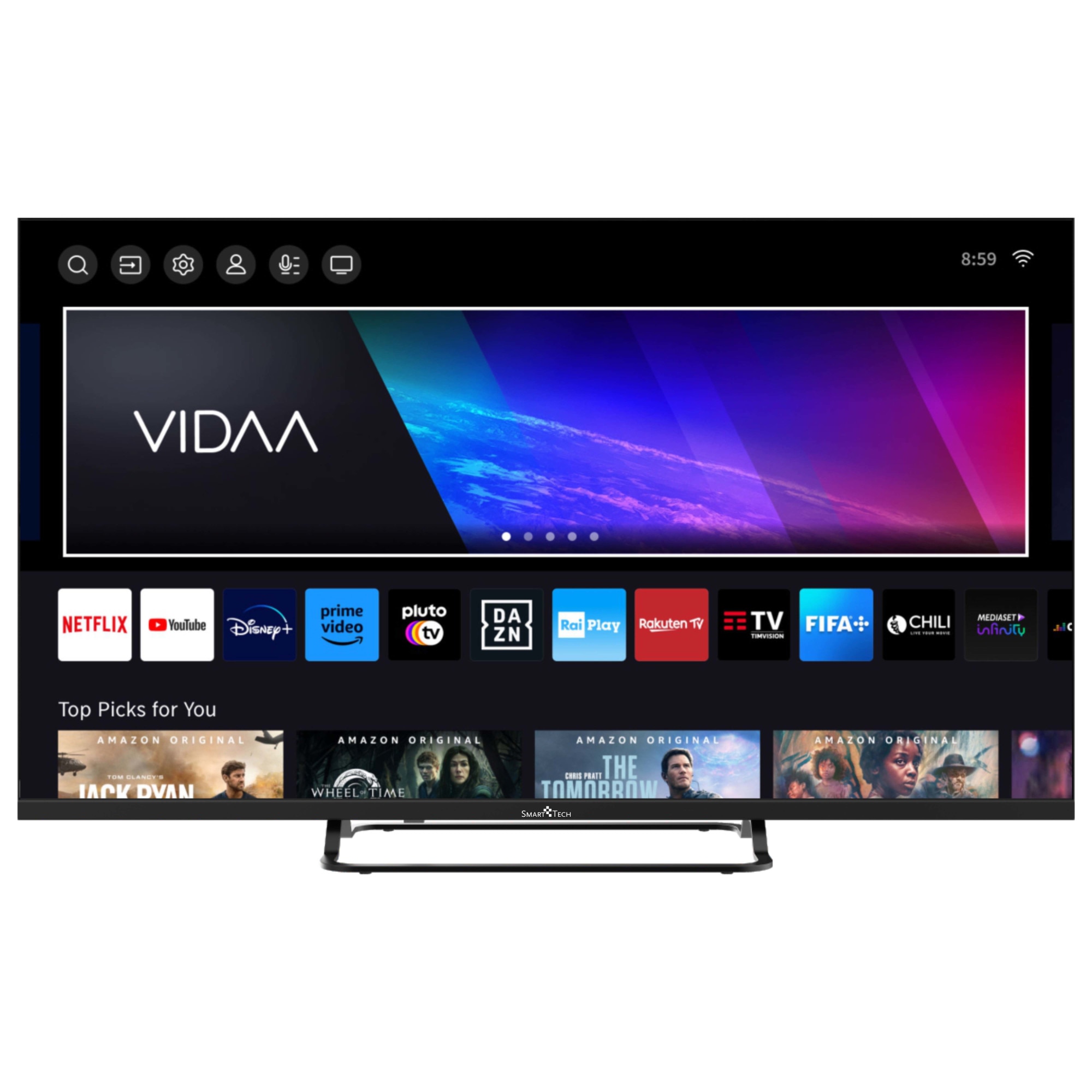Televizor smart, Smart Tech, VIDAA 4K UHD LED, 109cm - eMAG.ro
