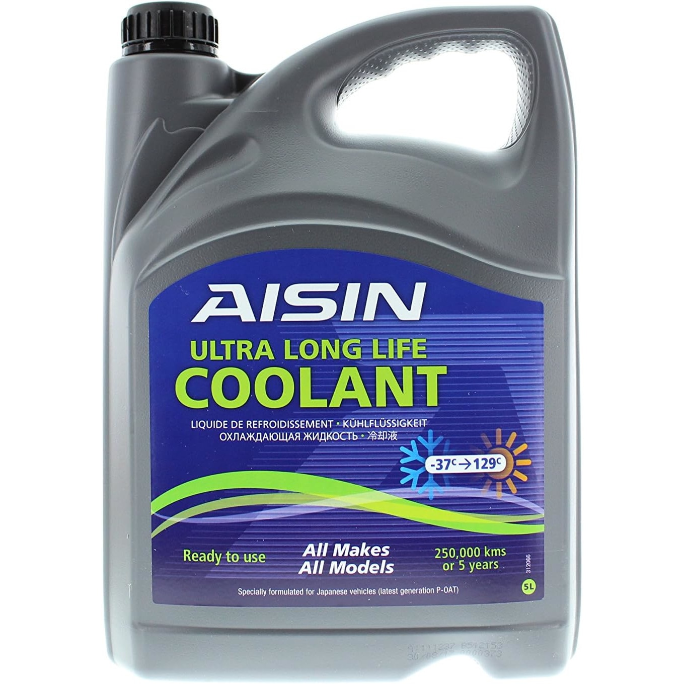 Antigel albastru diluat G12+ Aisin Ultra Long Life LLC-90005, 5 litri ...
