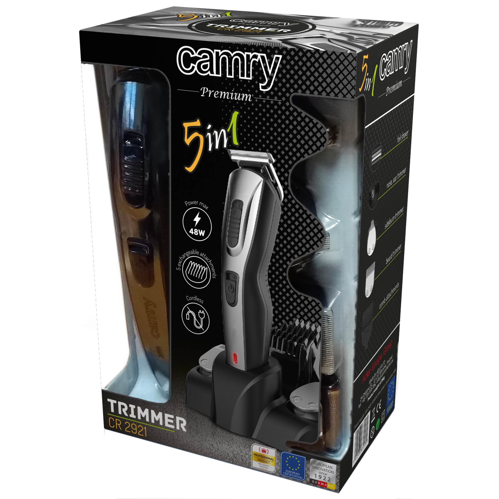 Aparat de tuns si ras Camry CR 2921, 48W, multifunctional 5 in 1, par ...