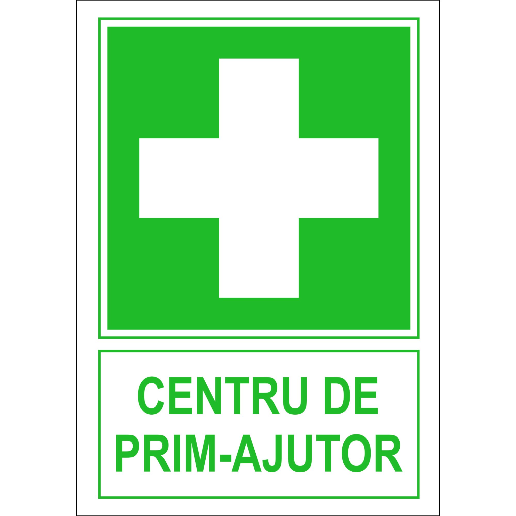 Indicator de prim ajutor si salvare Centru de prim ajutor, autocolant ...