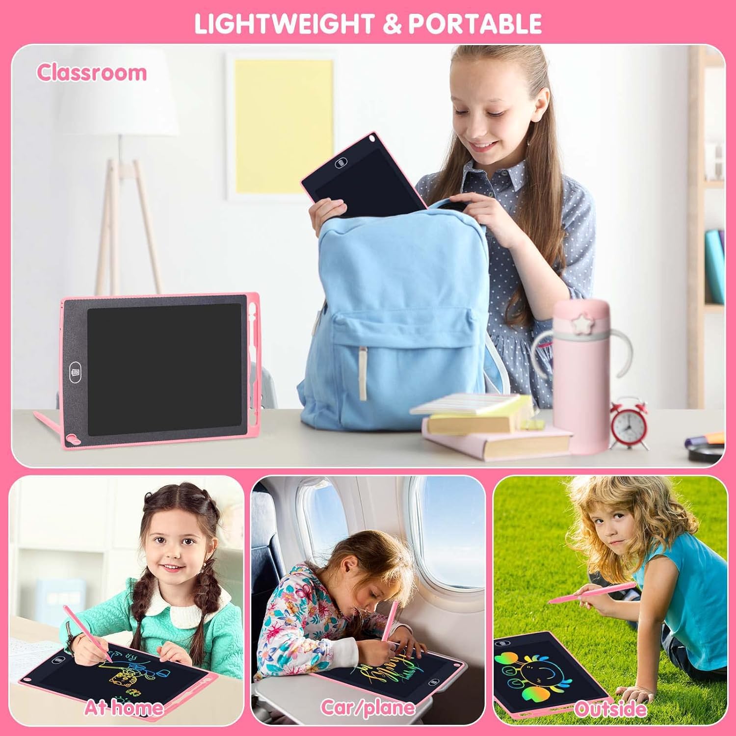 Tabla de scris LCD de 10 inch, Jucarie pentru copii 2 3 4 5 6 ani ...