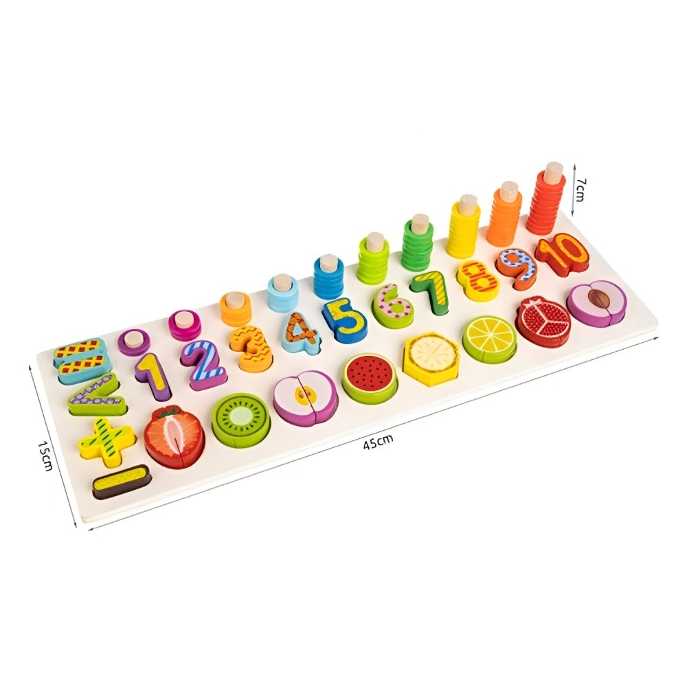 Joc Educativ de Sortare Velixo®, cu Numere Colorate, Fructe Magnetice ...