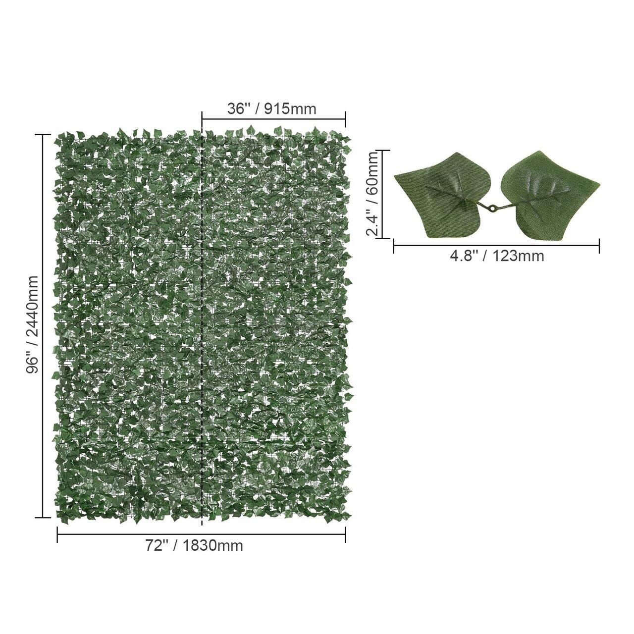 Gard iedera artificiala pentru intimitate, Vevor 1830 x 2440 mm, Verde ...