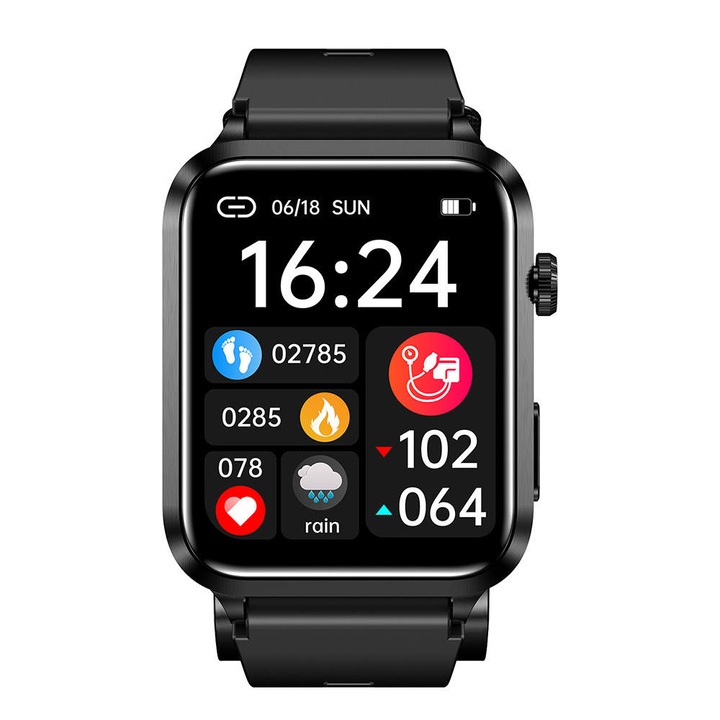 Smartwatch, curea ultra subtire din TPU si cu manseta gonflabila ca la ...