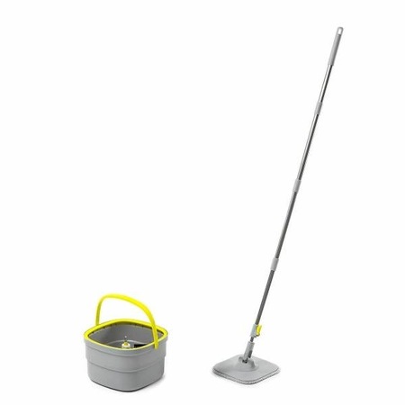Mop rotativ cu autocuratare, cap rotativ 360º, galeata cu separare de ...