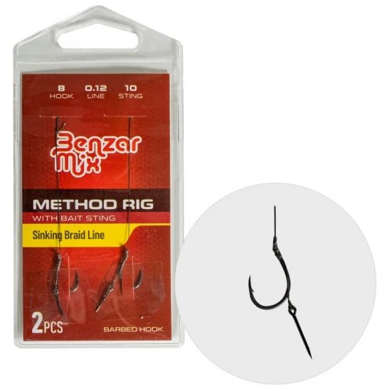 Carlige Legate Benzar Mix Method Fir Textil Bait Sting 10+7mm, Spin, 2buc/pac - eMAG.ro