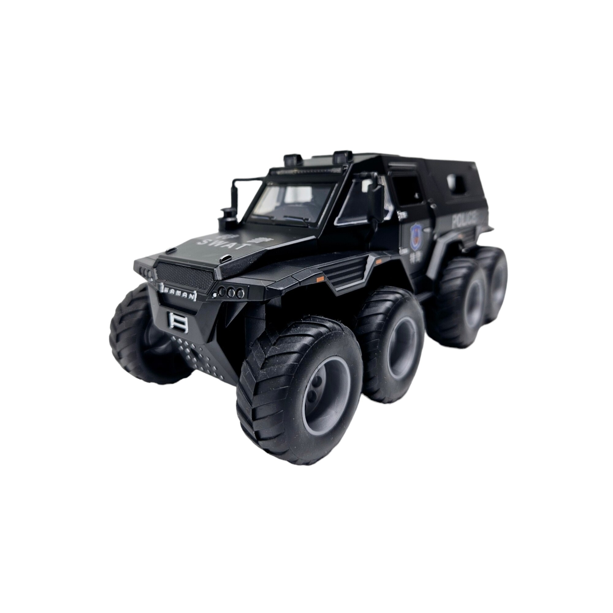 Camion din metal Swat Politie, 3 sunete realistice, Farurile ...