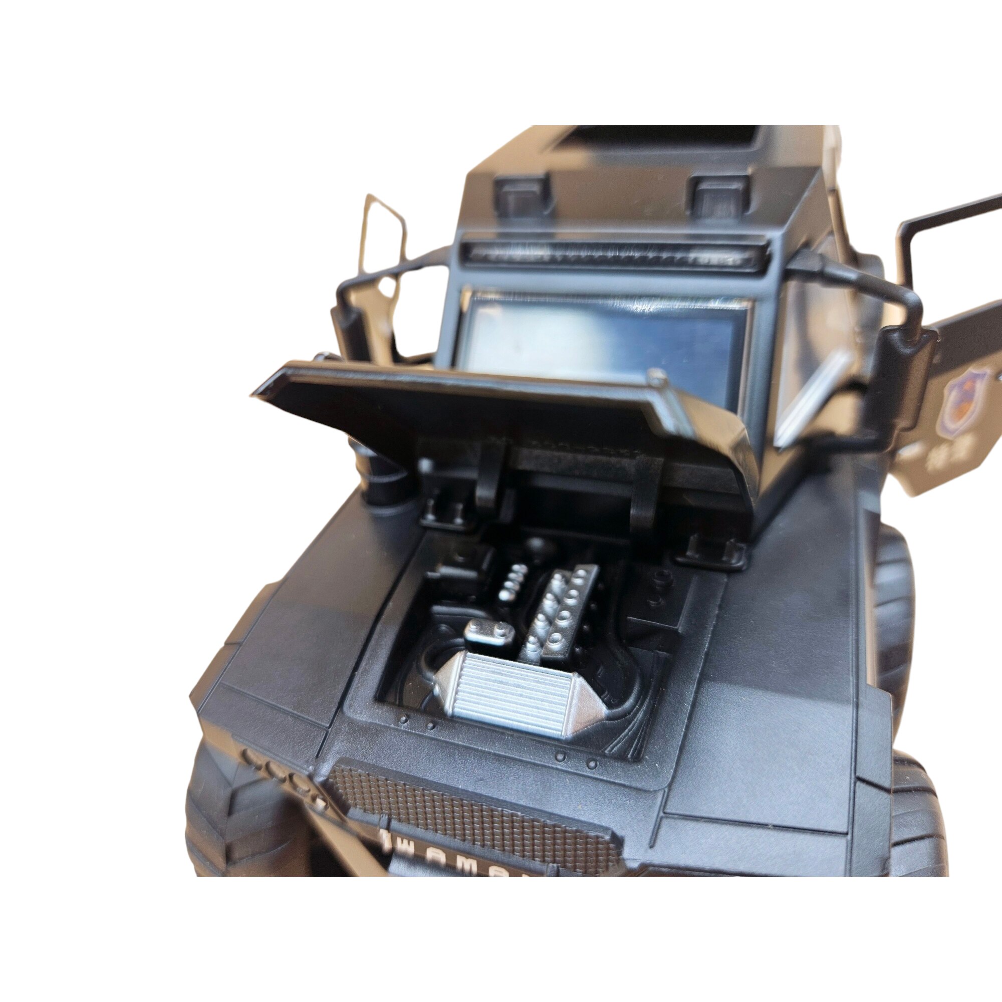 Camion din metal Swat Politie, 3 sunete realistice, Farurile ...