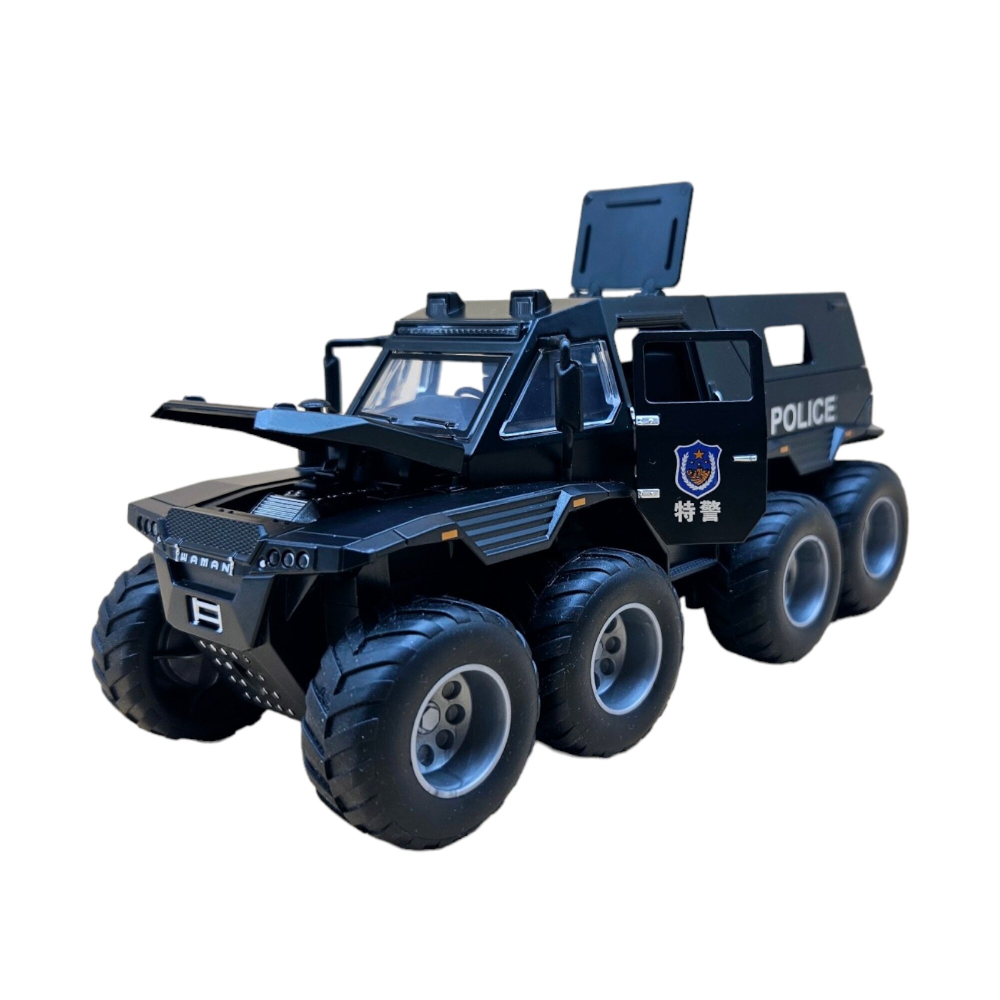 Camion din metal tip Swat Politie, 3 sunete realistice, Farurile ...