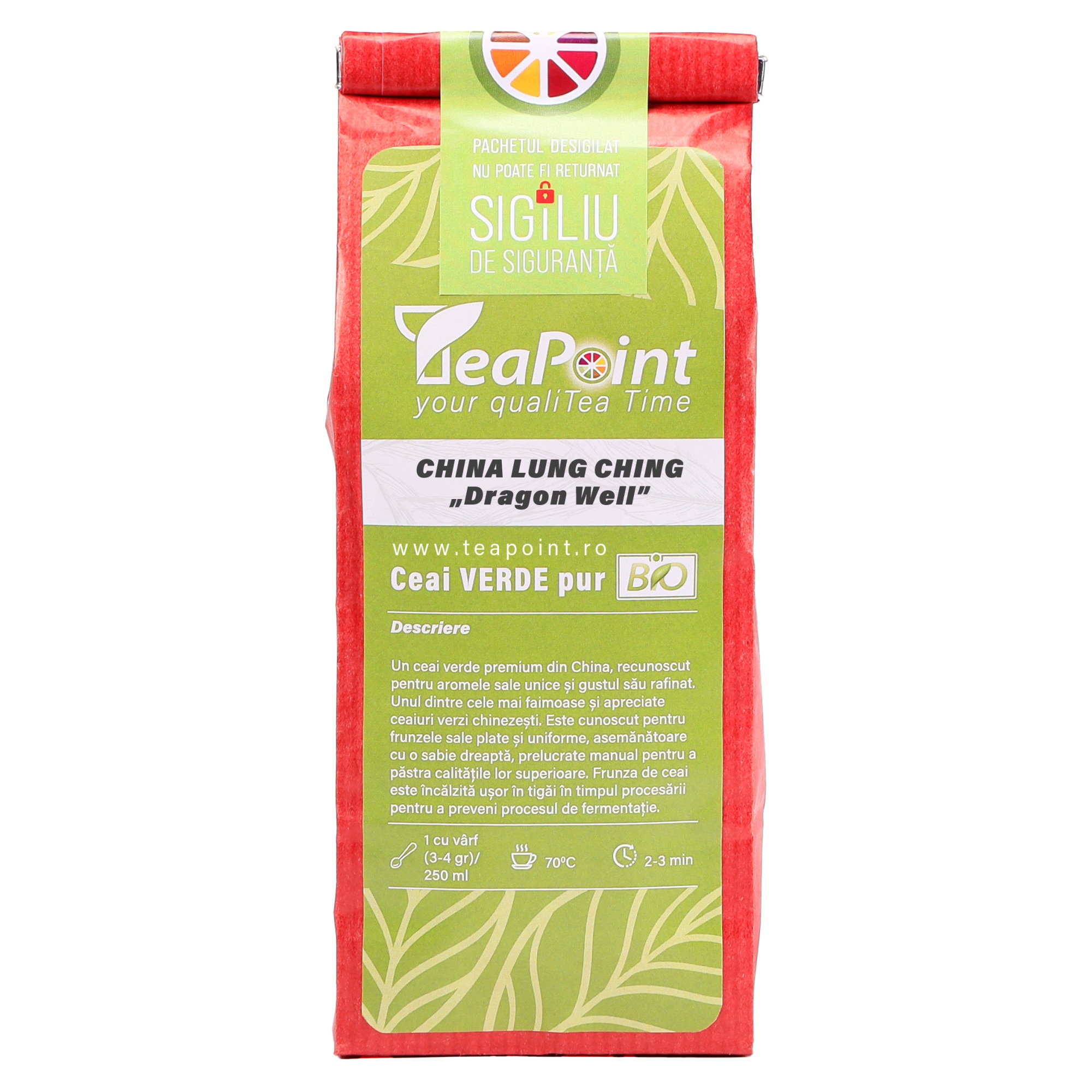 Ceai Verde, China Lung Ching Dragon Well BiO, Tea Point 100 g - eMAG.ro