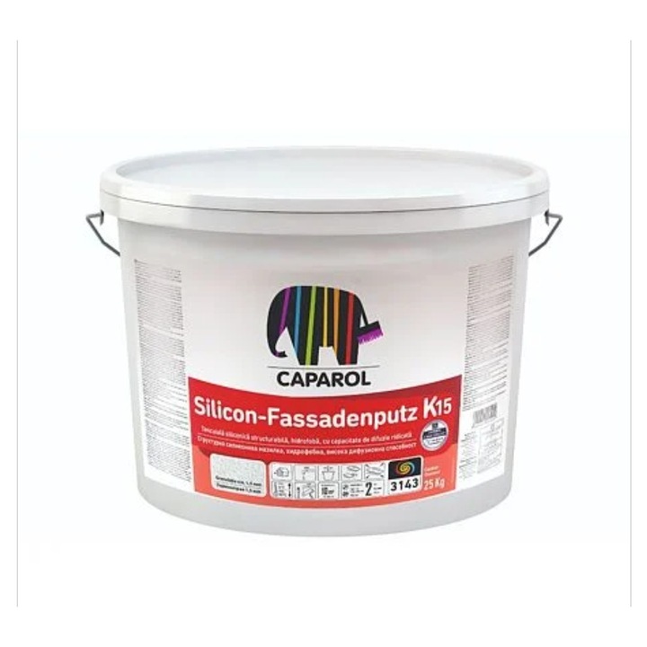 Tencuiala decorativa, Caparol, Silicon Fassadenputz k15, 25kg - eMAG.ro