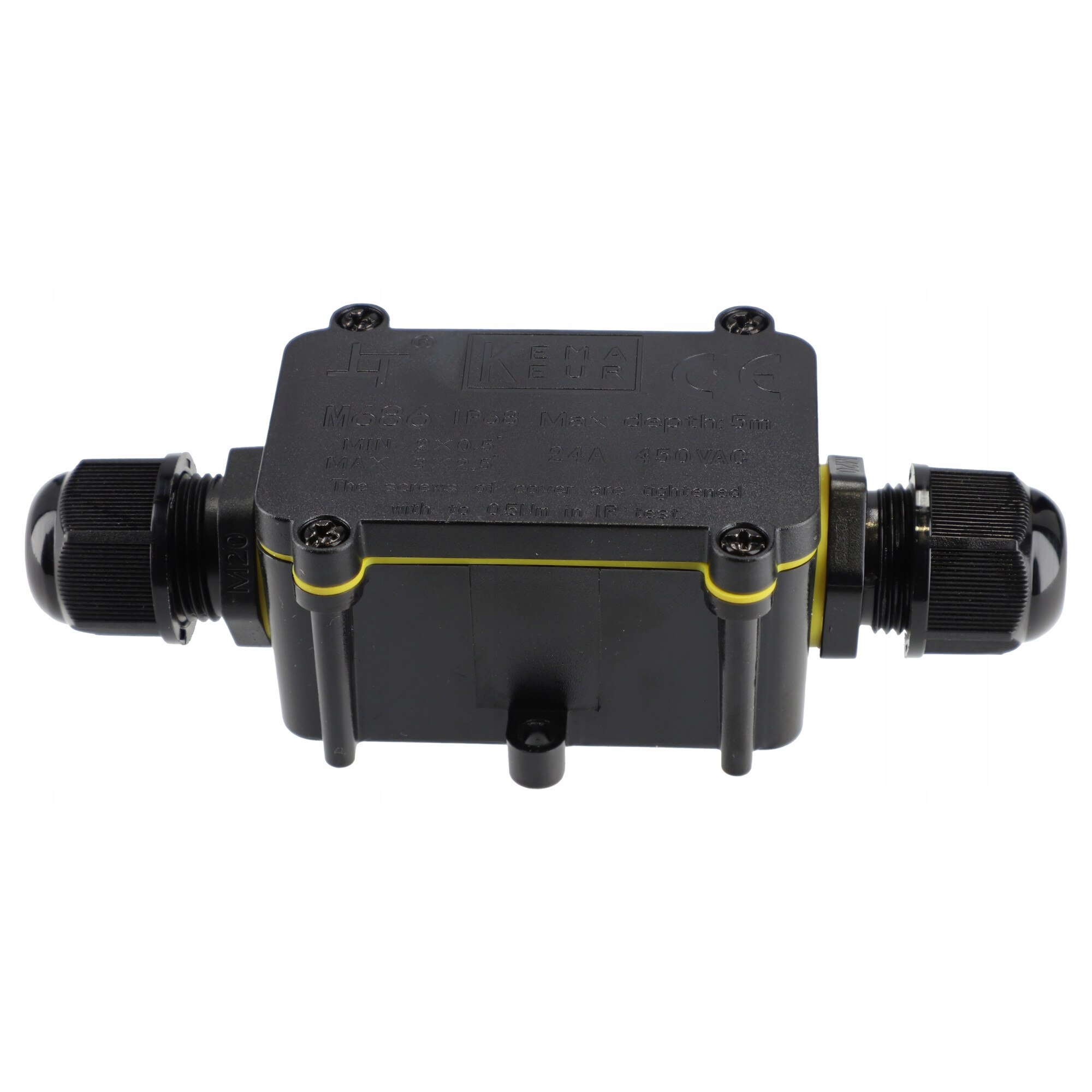 Cutie de cablu ermetica cu presetupe, 2x IP68, conector ermetic ...