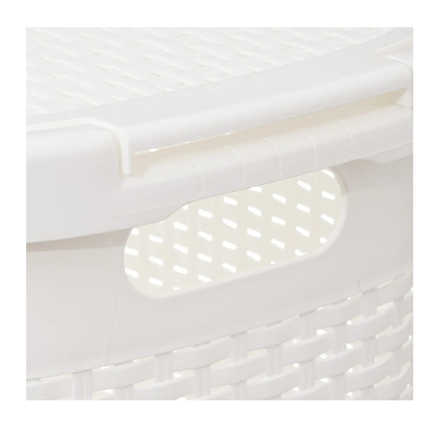 Cos rufe Flexible, White, plastic, 60 litri, 35,2 x 45 x H 65,8 cm ...