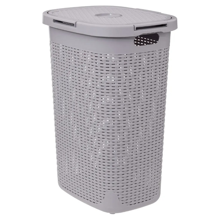 Cos rufe Flexible, Gri Light, plastic, 60 litri, 35, 2 x 45 x H 65, 8 ...