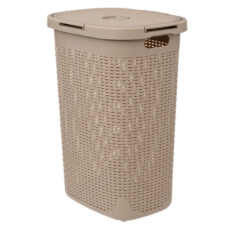 Cos rufe Flexible, Bej, plastic, 60 litri, 35, 2 x 45 x H 65, 8 cm ...