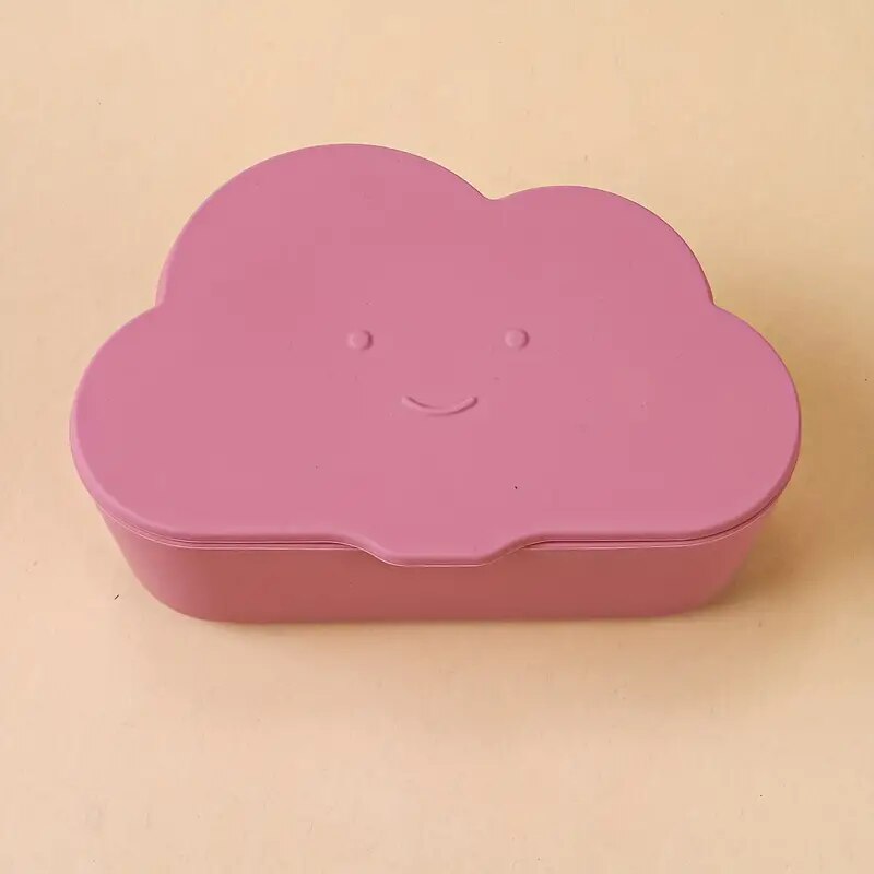 Caserola cu capac din silicon in forma de Norisor pentru gustari, Roz ...