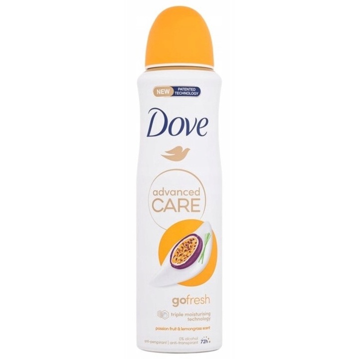 Antiperspirant Dove Go fresh Passion Fruit & Lemongrass, 150 ml - eMAG.ro
