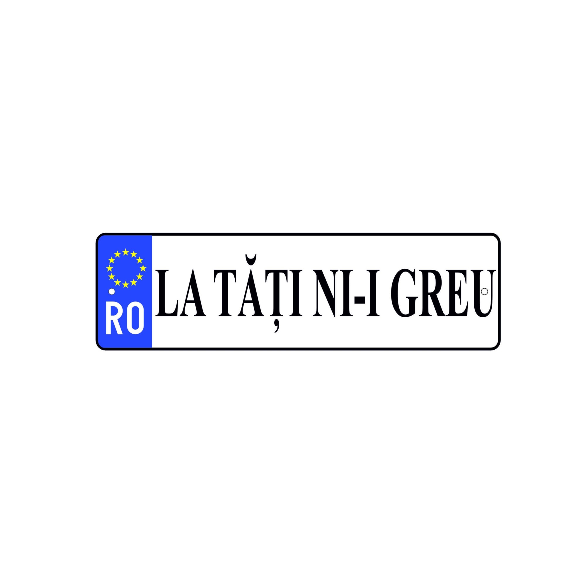 Placuta prezentare haioasa La tati ni-i greu, PVC, 51x11 cm - eMAG.ro
