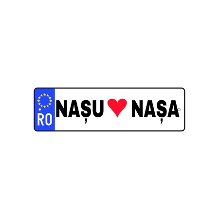 Placuta auto Nasu & Nasa, PVC, 51x11 cm - eMAG.ro