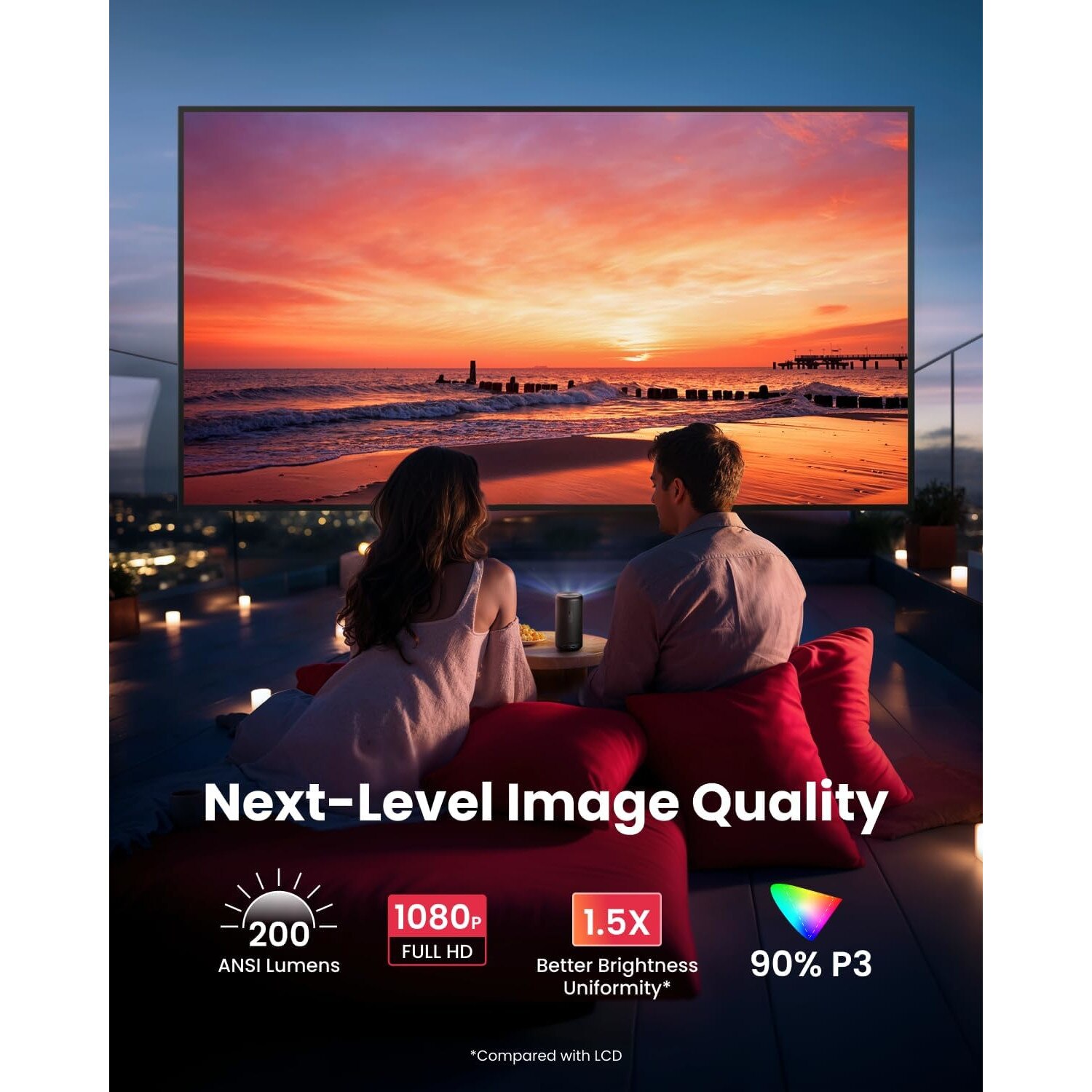 Videoproiector NEBULA Capsule 3 Mini 1080p, portabil inteligent de 200 ...