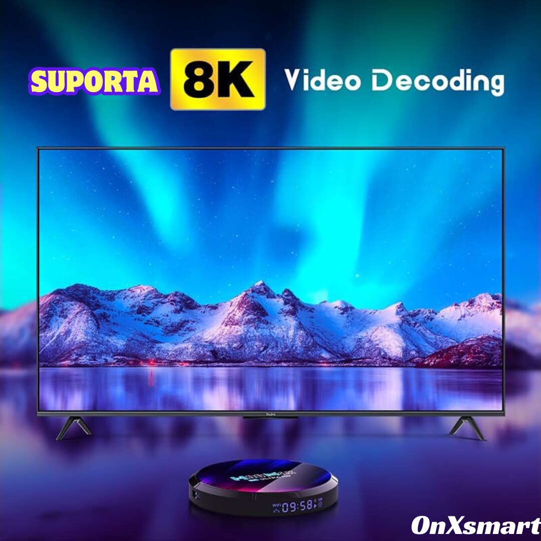 Медиен плейър H96 Max RK3528 OnXsmart®, с дистанционно управление, 8K ...