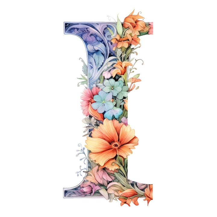 Sticker cu litera "I", ilustratie, pentru copii, scoala, elev, abecedar ...