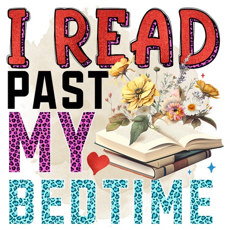 Sticker cu mesajul "I read past my bedtime", carte, ilustratie ...