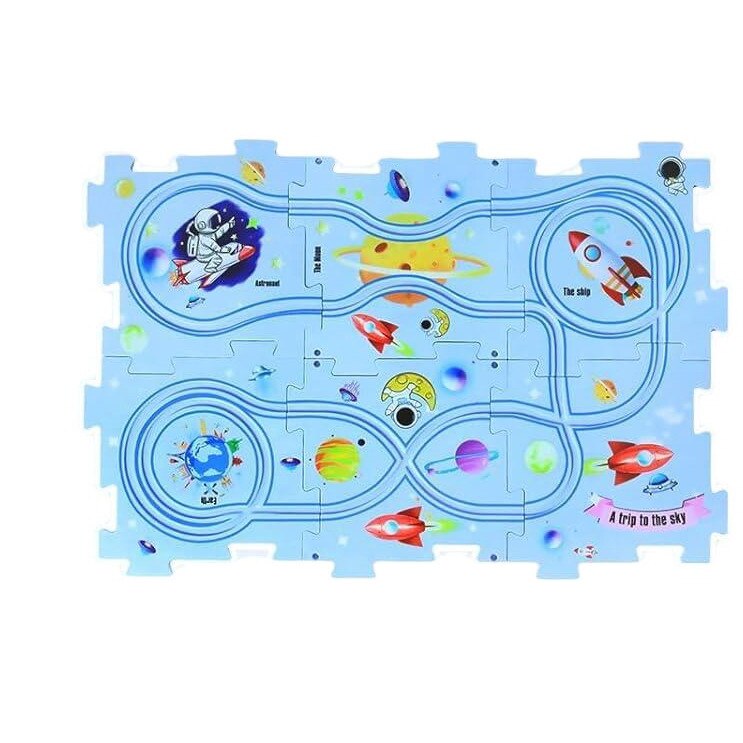 Puzzle copii, LYCENXI, Plastic, 3-5 ani, Albastru - eMAG.ro