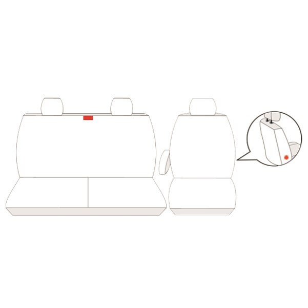 Set 3 huse auto, Auto Dekor, Textil, Pentru Opel Vivaro B 2014-2019 ...