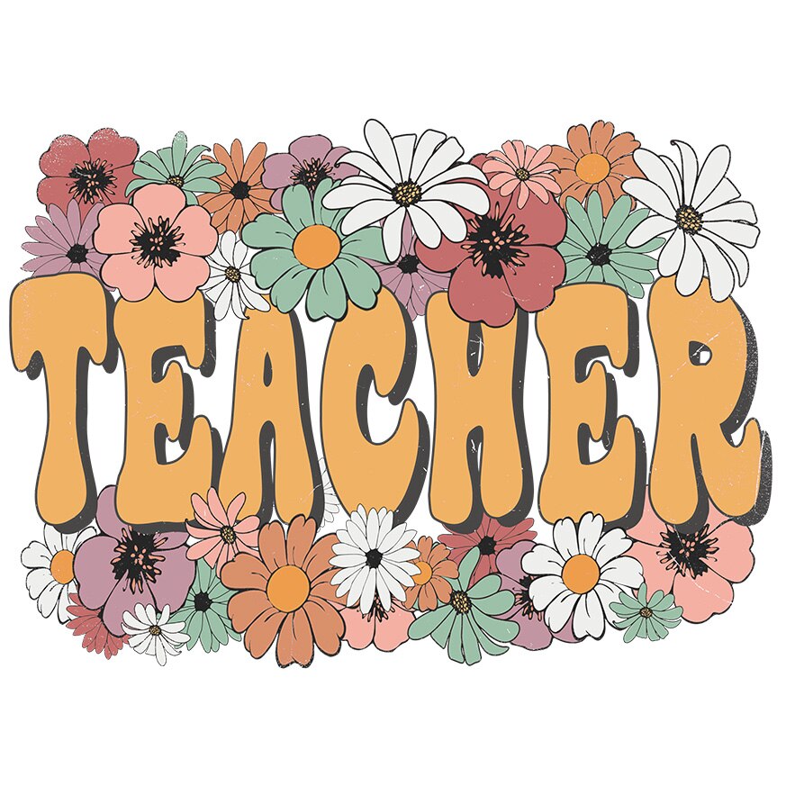 Sticker cu mesajul "Teacher", ilustratie, scoala, elevi, studenti ...