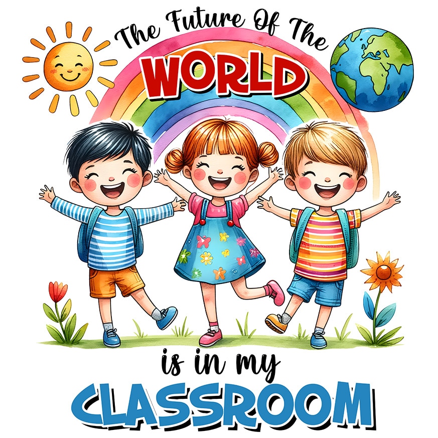 Sticker cu mesajul "The future of the world is in my classroom ...