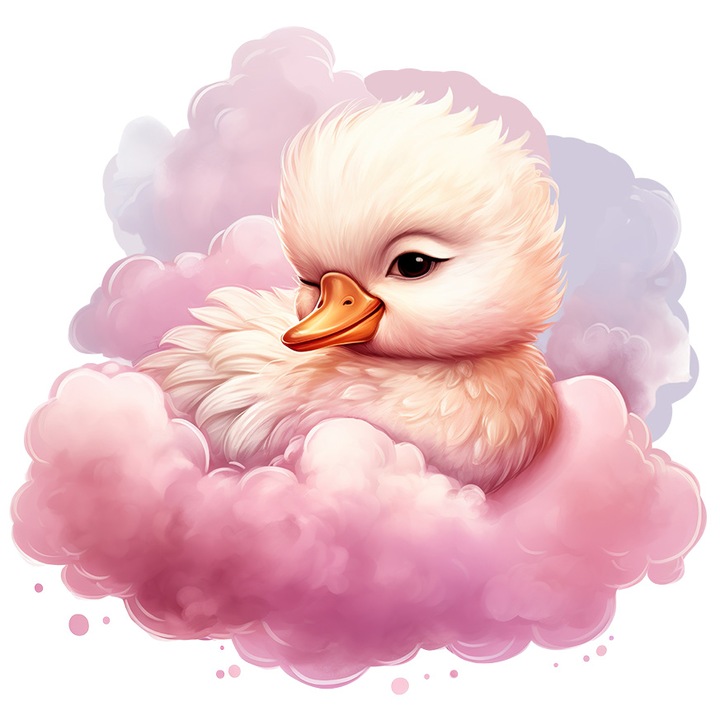 Sticker cu o ratusca somnoroasa, norisori, ora de culcare, oboseala cu ...