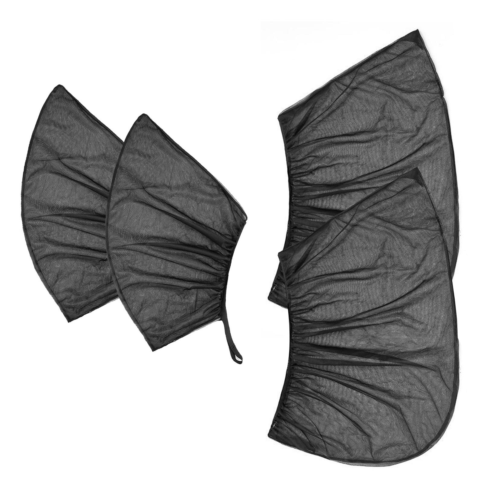 Set 4 parasolare auto, Protectie UV, Negru - eMAG.ro