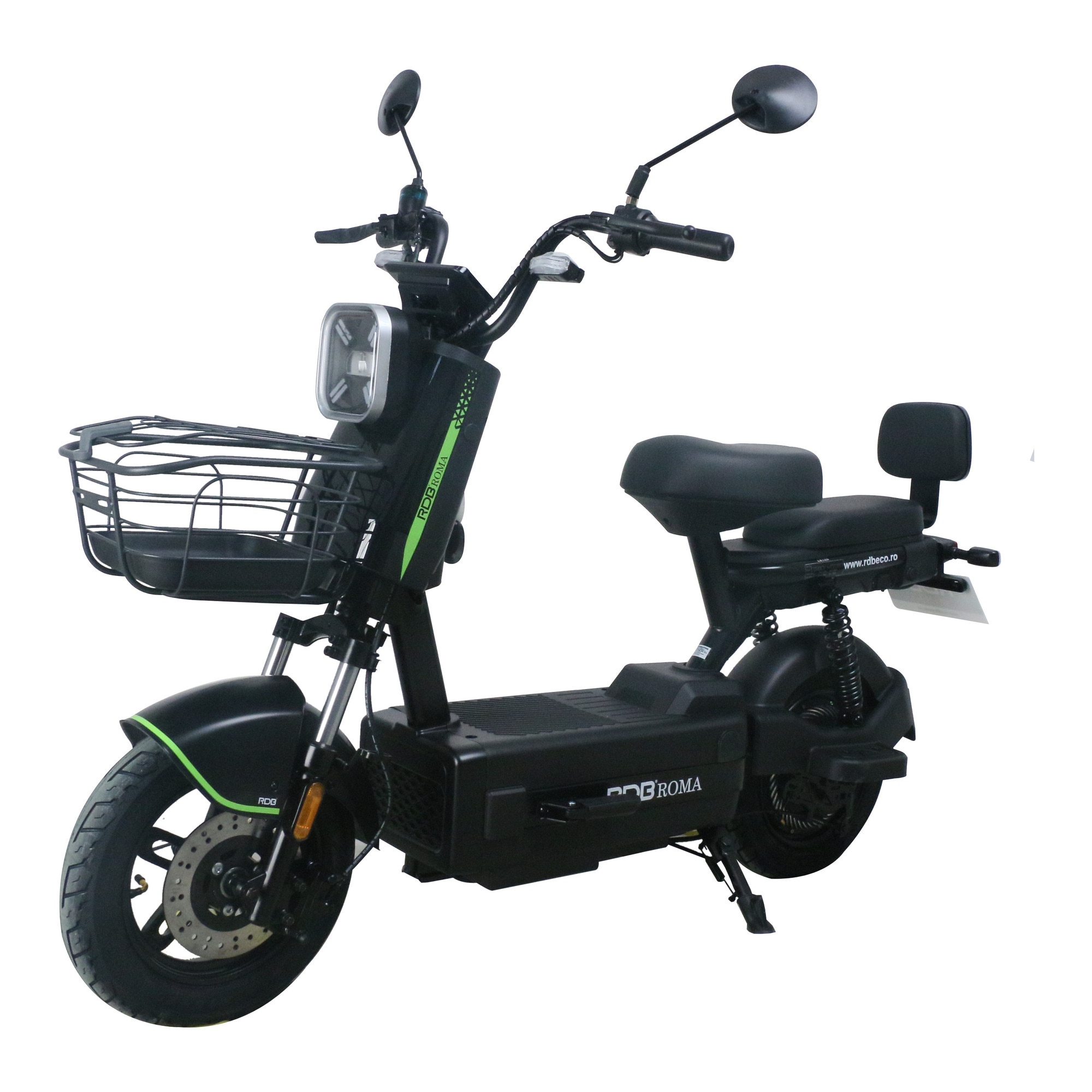 Scuter Electric RDB ROMA, 600W, fara permis, 25km/h, Negru+CIV - eMAG.ro