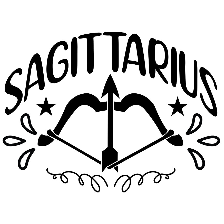 Sticker cu zodia Sagetator, ilustratie, zodie, astrologie, simbol, semn ...