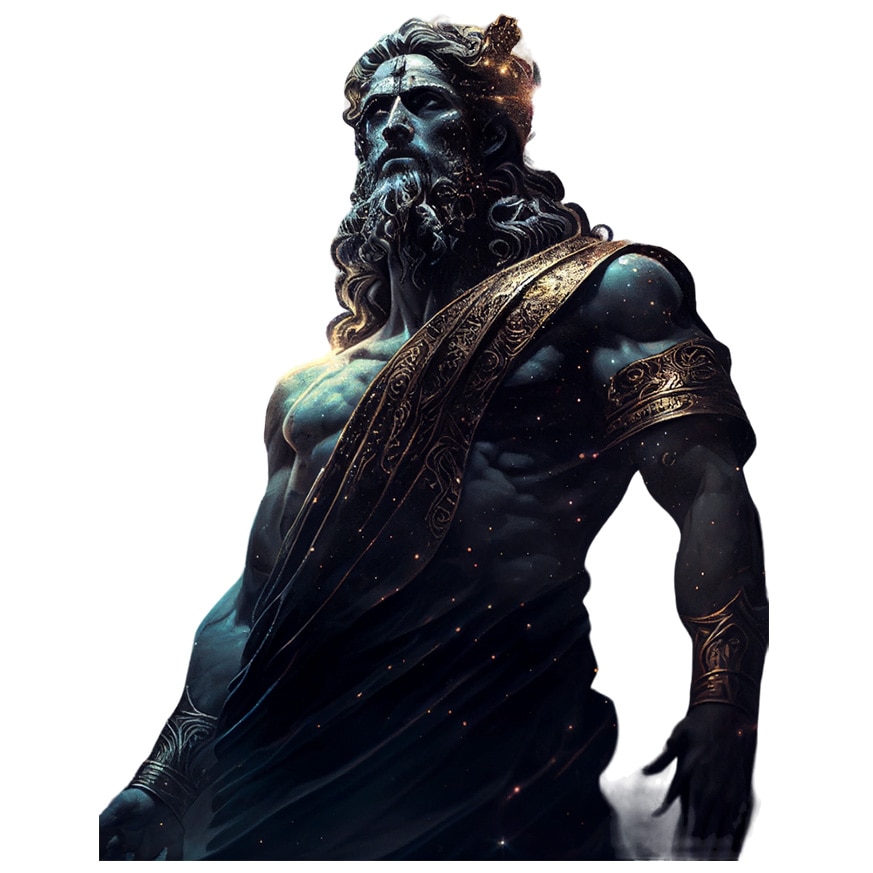 Sticker Cu Zeu, Zeus, Mitologie Greaca, Barba, Spatiu, cu Margini Albe ...